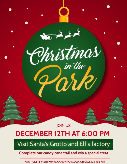 Copy of christmas in the park, christmas event, xmas | PosterMyWall