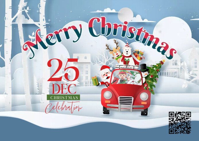 christmas invitation 25 dec celebration Template | PosterMyWall