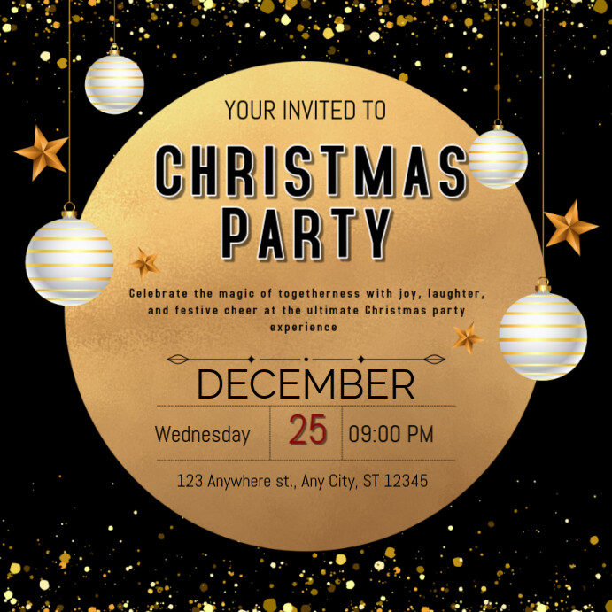 Christmas invitation card Template | PosterMyWall