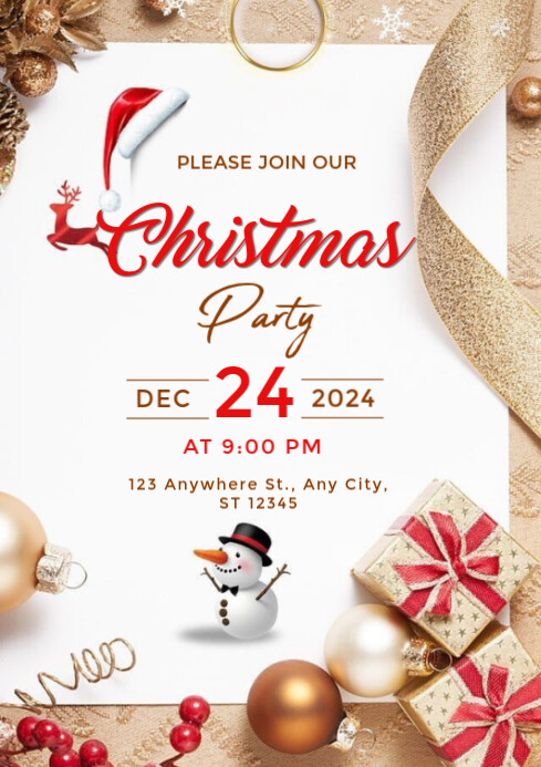 Christmas invitation card Template | PosterMyWall