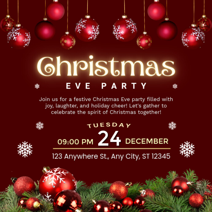 Christmas invitation card Template | PosterMyWall