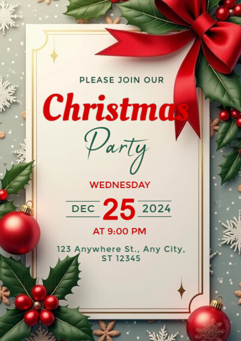 Copy of Christmas invitation card | PosterMyWall