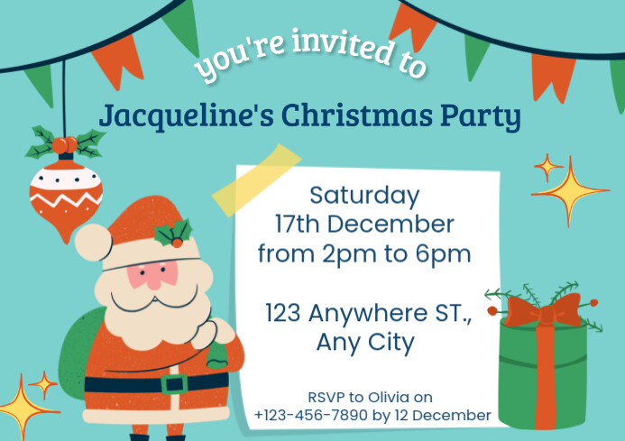 Christmas invitation card Template | PosterMyWall