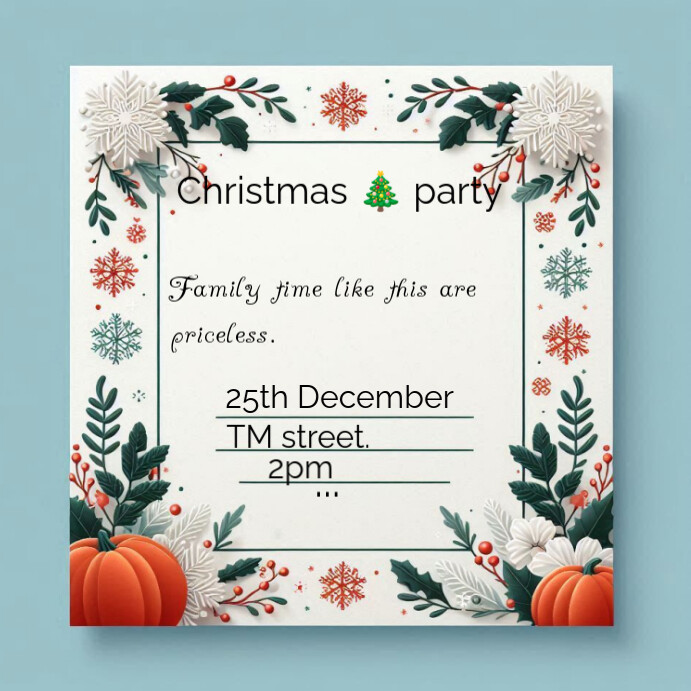Christmas invitation card Template | PosterMyWall