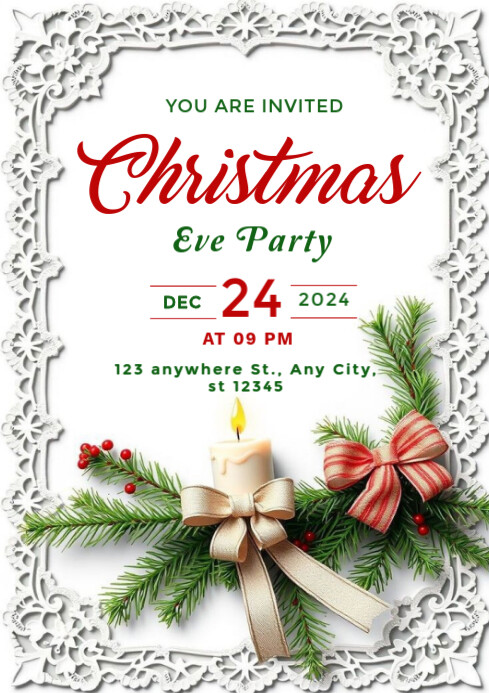 Christmas invitation card Template | PosterMyWall