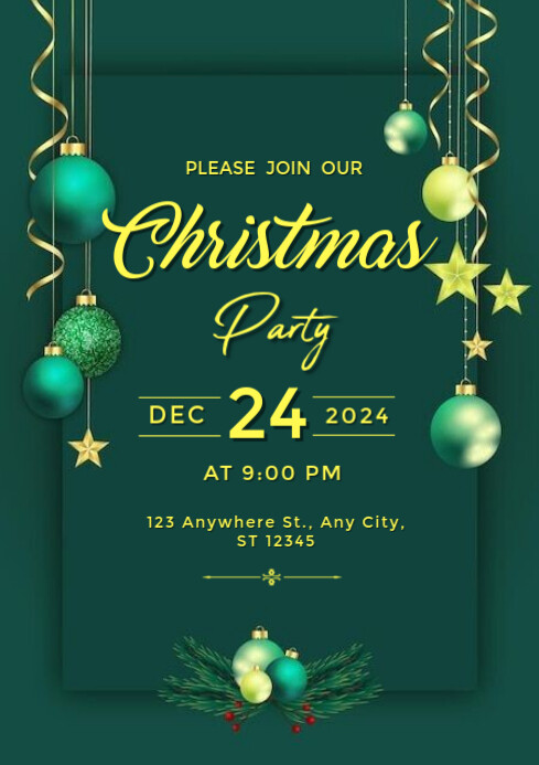 Copy of Christmas invitation card | PosterMyWall