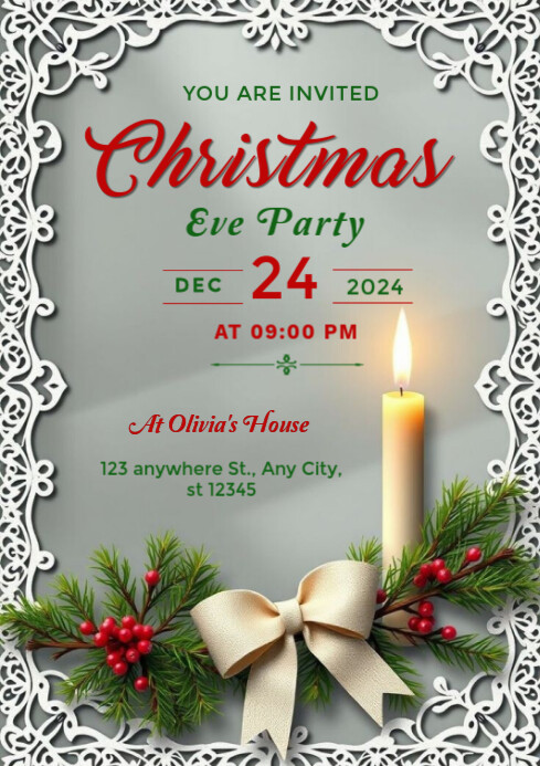 Christmas invitation card Template | PosterMyWall