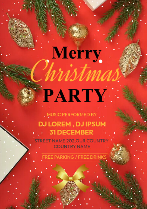 Christmas Invitation Card Template | PosterMyWall