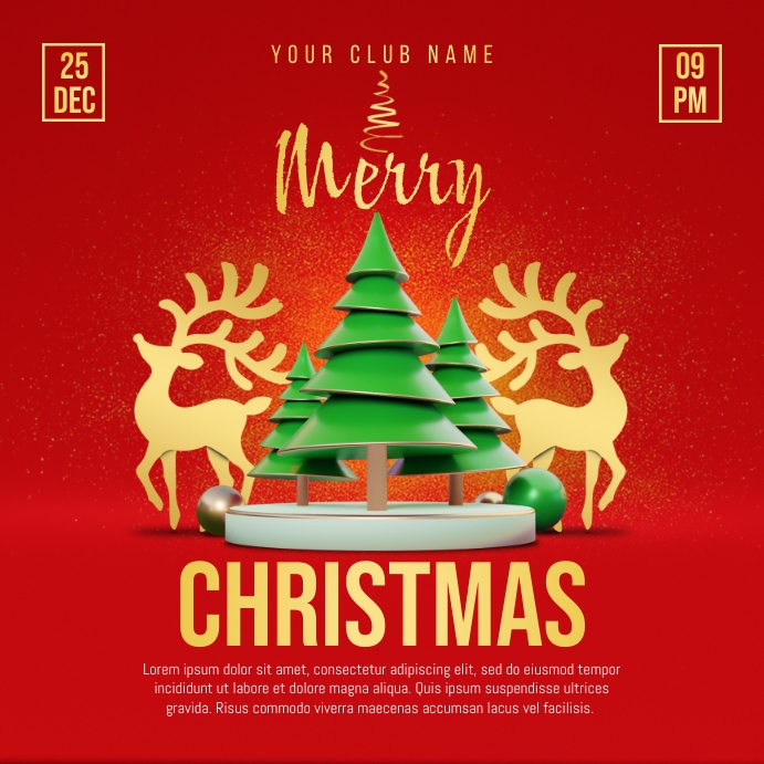 Christmas Invitation Card Template | PosterMyWall