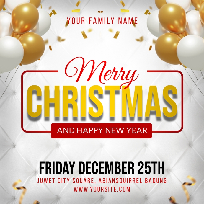 Christmas Invitation Card Template | PosterMyWall