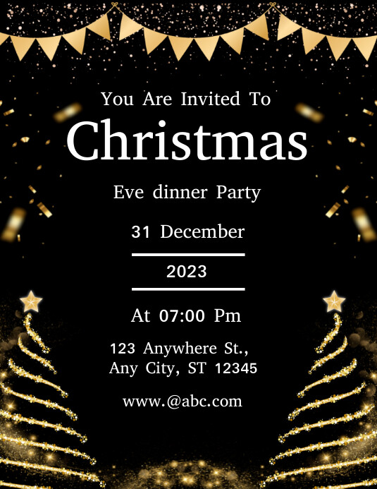 Christmas invitation cards Template | PosterMyWall