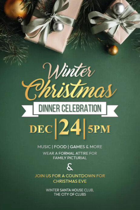 Christmas Invitation Design Template | PosterMyWall