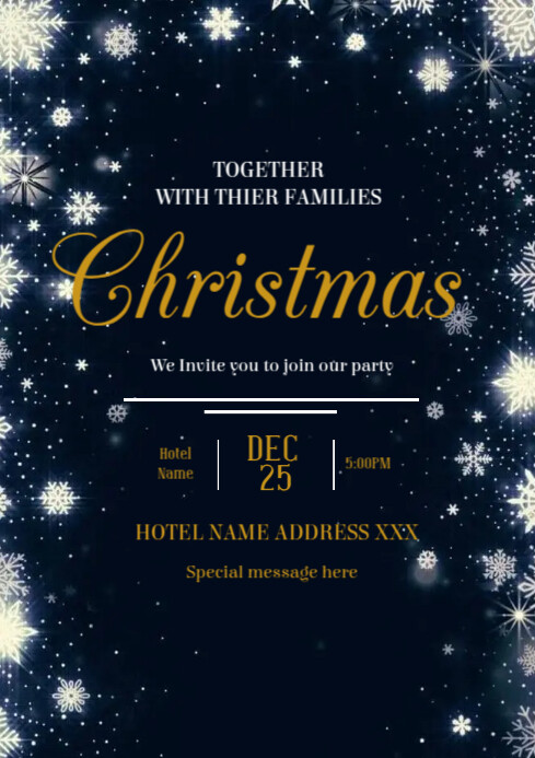 Christmas Invitation Design Template | PosterMyWall