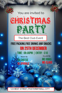 Christmas invitation card template | PosterMyWall