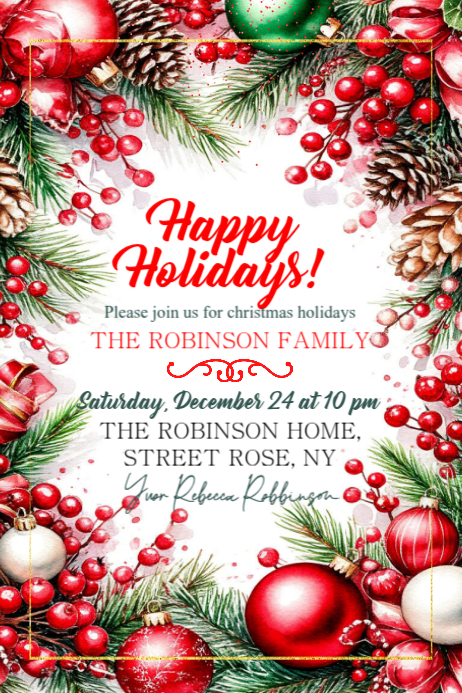 Christmas Invitation Template | PosterMyWall