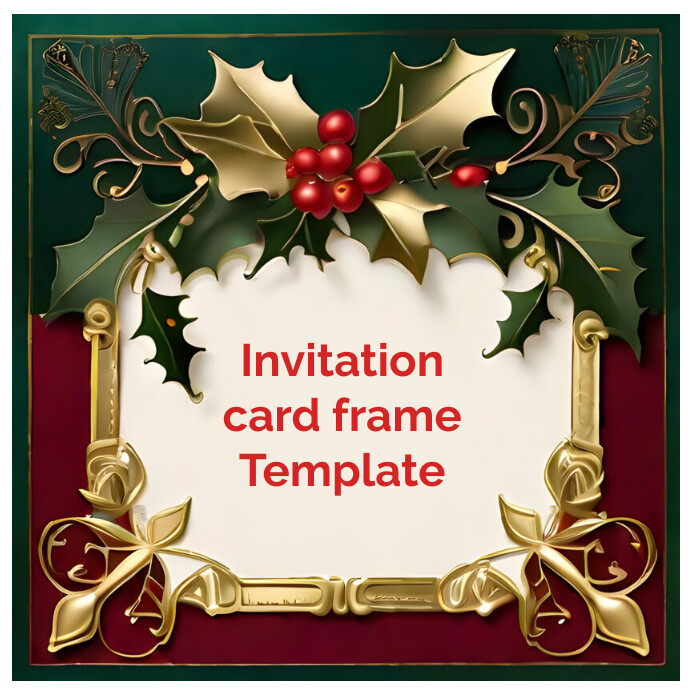 Christmas invitation frame Template | PosterMyWall