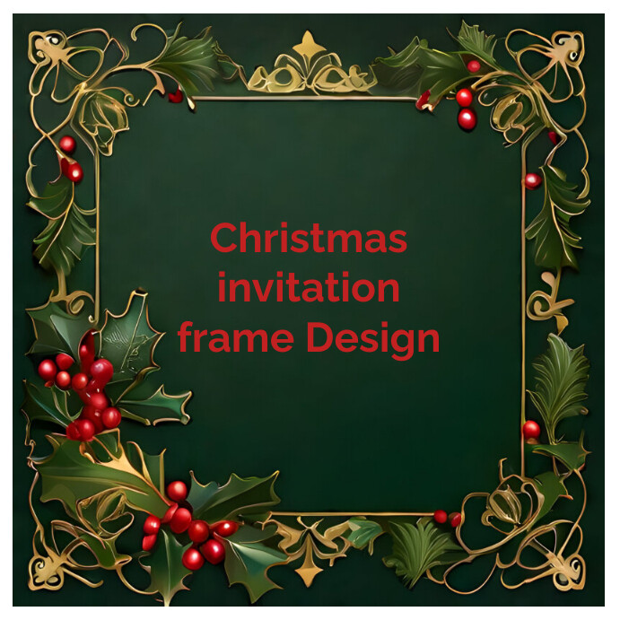 Plantilla de Christmas invitation frame Template | PosterMyWall
