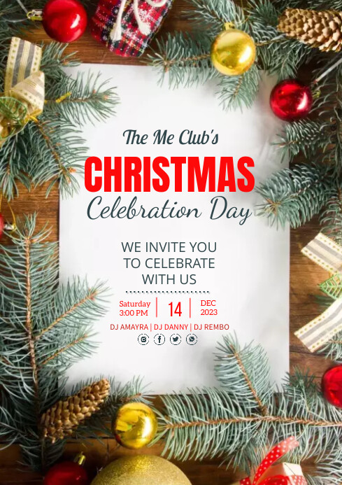 Christmas Invitation Party Template | PosterMyWall