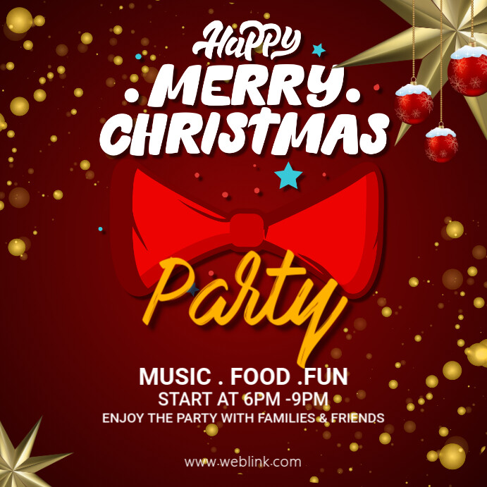 Christmas Invitation Post Ad Template | PosterMyWall