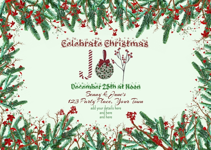 Copy of Christmas Invitation Postcard | PosterMyWall