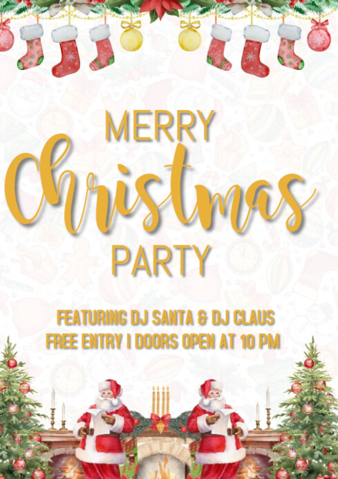 Christmas Invitation Poster Template | PosterMyWall