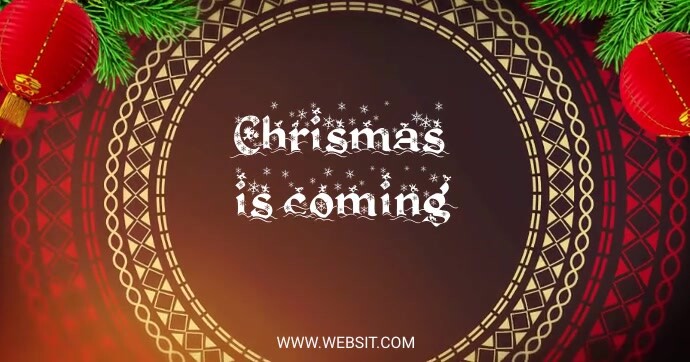 Plantilla de Christmas is coming | PosterMyWall