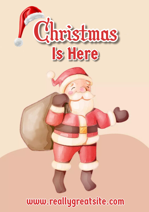 Plantilla de Christmas Is Here | PosterMyWall