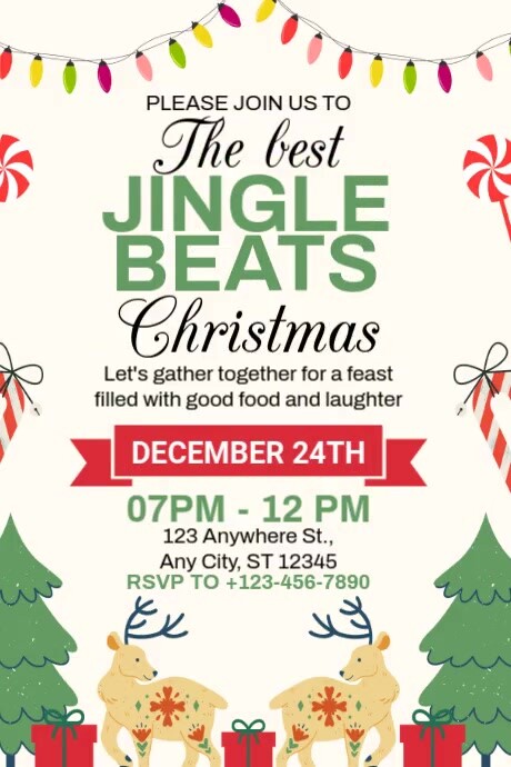 Christmas Jingle Beats Template | PosterMyWall