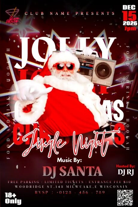 Christmas Jingle Party Night Club (1) Template | PosterMyWall