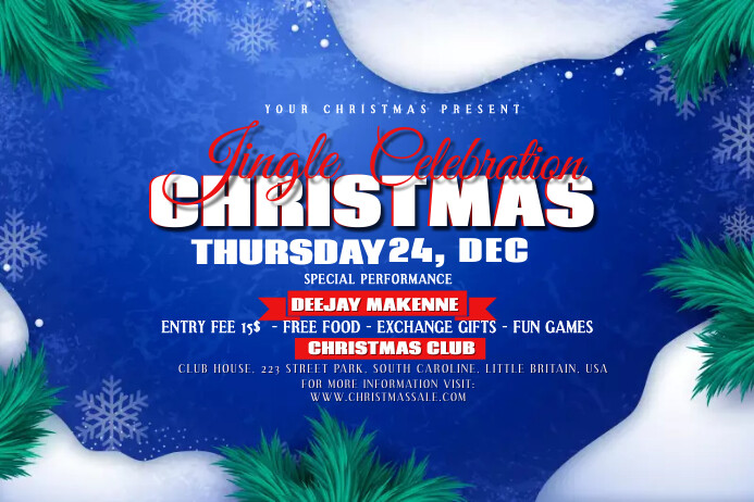 Christmas Jingles Celeberation Ads (1) Template | PosterMyWall