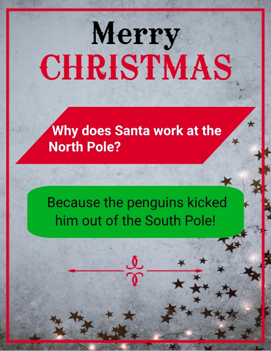 Christmas Joke Flyer Template | PosterMyWall