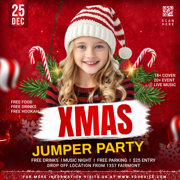Christmas jumper party Template | PosterMyWall