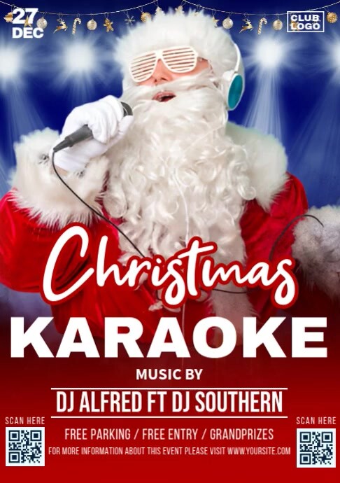 Christmas Karaoke Template | PosterMyWall