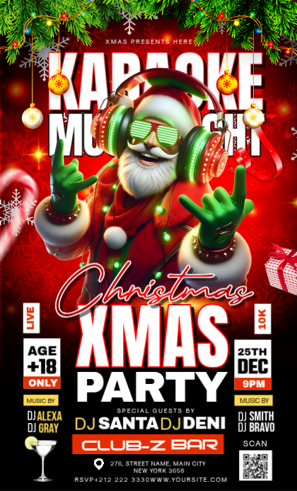 Copy of CHRISTMAS KARAOKE PARTY | PosterMyWall