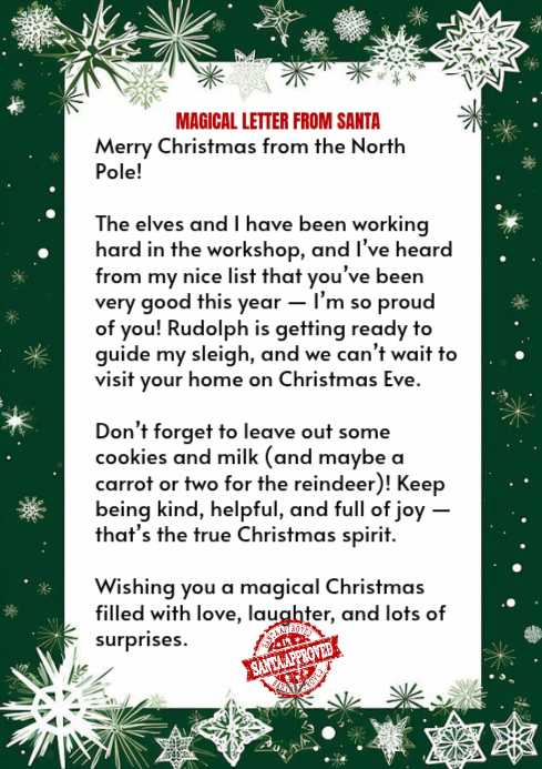 Christmas letter Template | PosterMyWall