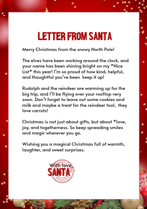 Christmas letter Template | PosterMyWall