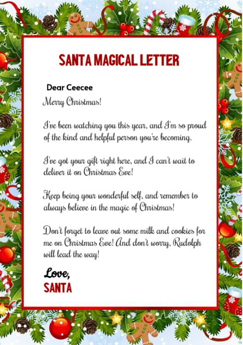 Christmas letter template | PosterMyWall