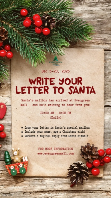 Copy of Christmas Letter to Santa Event Poster | PosterMyWall