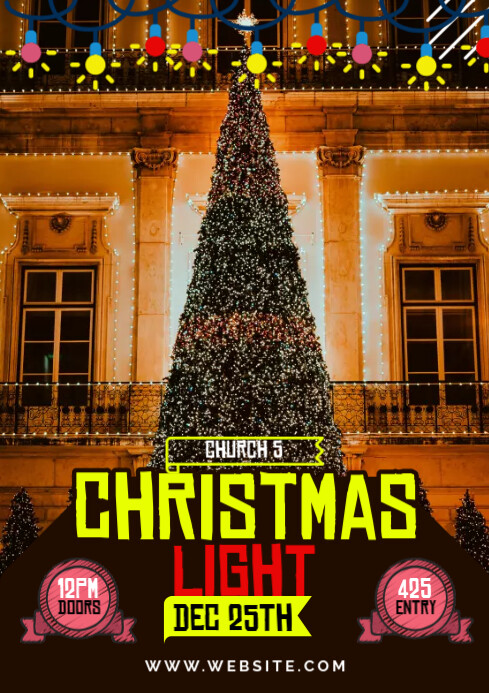 Christmas Lights Flyer Template | PosterMyWall