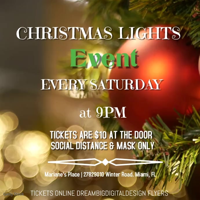 Christmas Lights Video Event Flyer Template | PosterMyWall