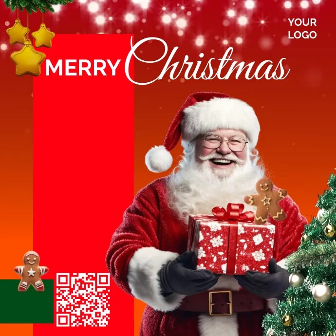 christmas lights video santa claus Template | PosterMyWall