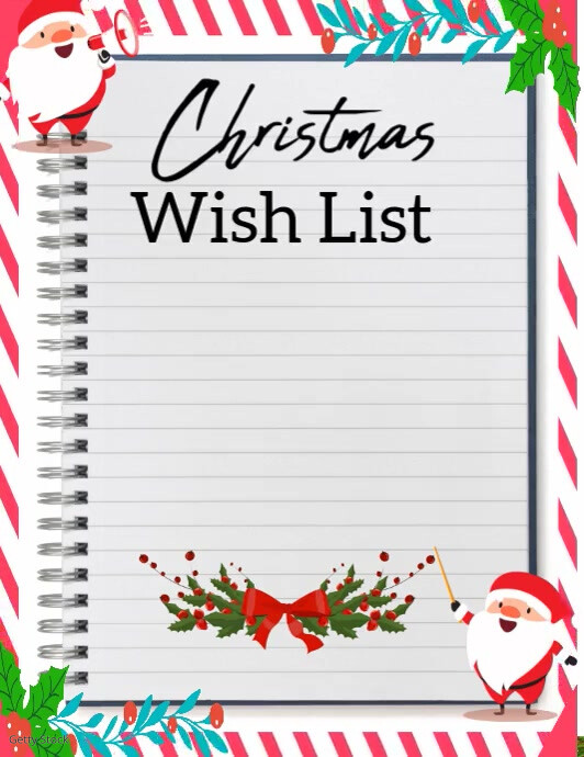 Copy of Christmas list | PosterMyWall