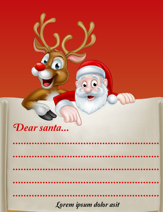 Christmas list Template | PosterMyWall