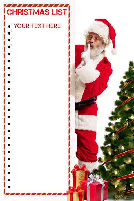 Christmas List Template | PosterMyWall