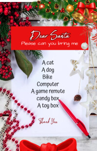 Christmas List Template | PosterMyWall