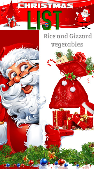 christmas list Template | PosterMyWall