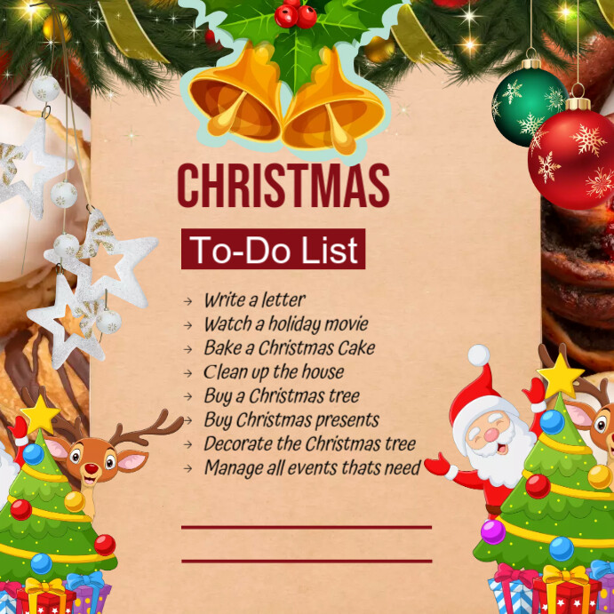 Christmas List Template | PosterMyWall