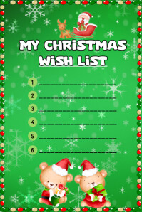 Christmas List Template | PosterMyWall