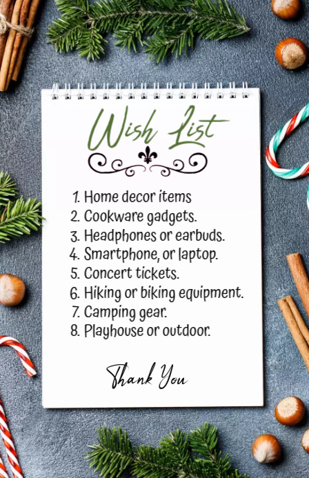 Christmas List Template | PosterMyWall