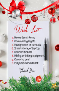 Christmas List Template | PosterMyWall